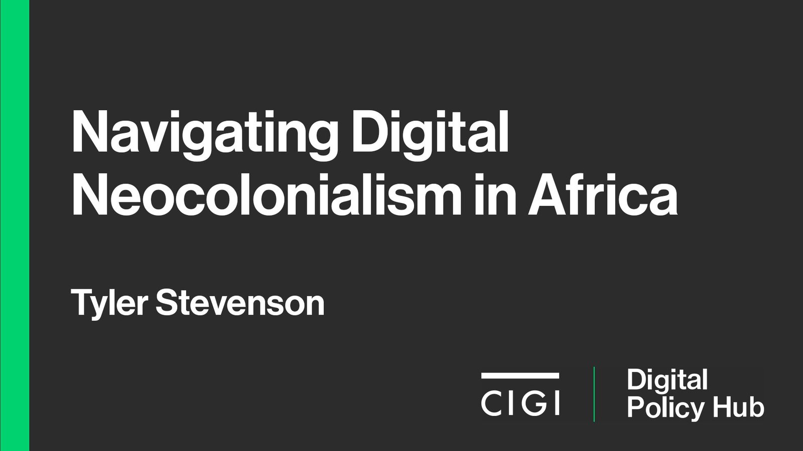 Navigating Digital Neocolonialism in Africa - Centre for International ...