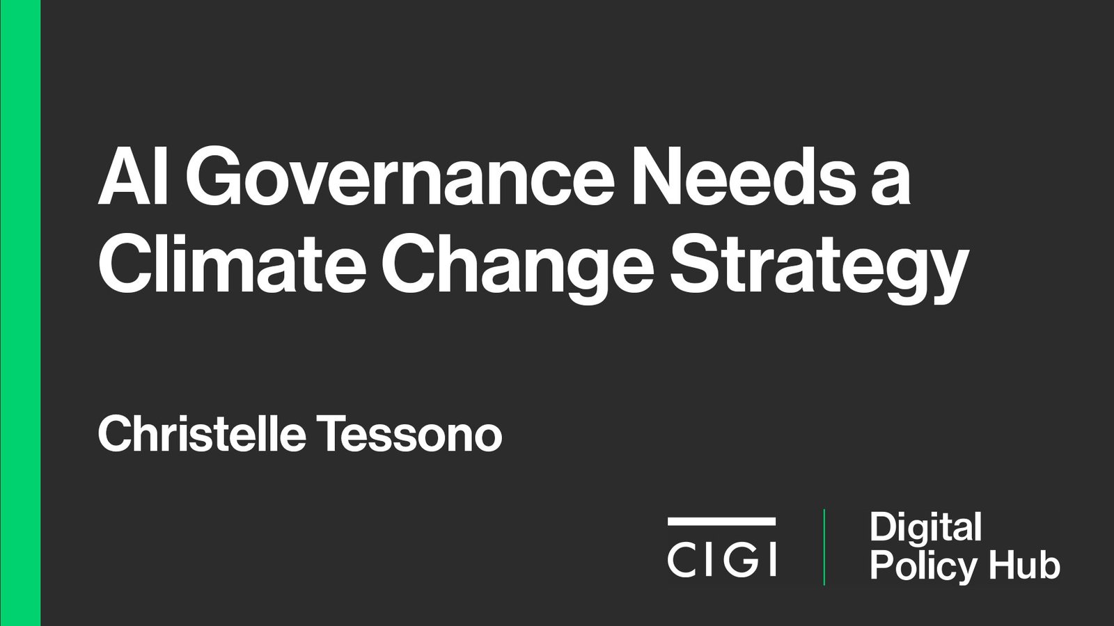 AI Governance Needs a Climate Change Strategy - Centre for ...